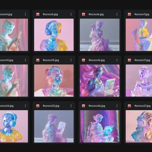 Rococo Printable Artwork Gallery Set Instant Download - Etsy