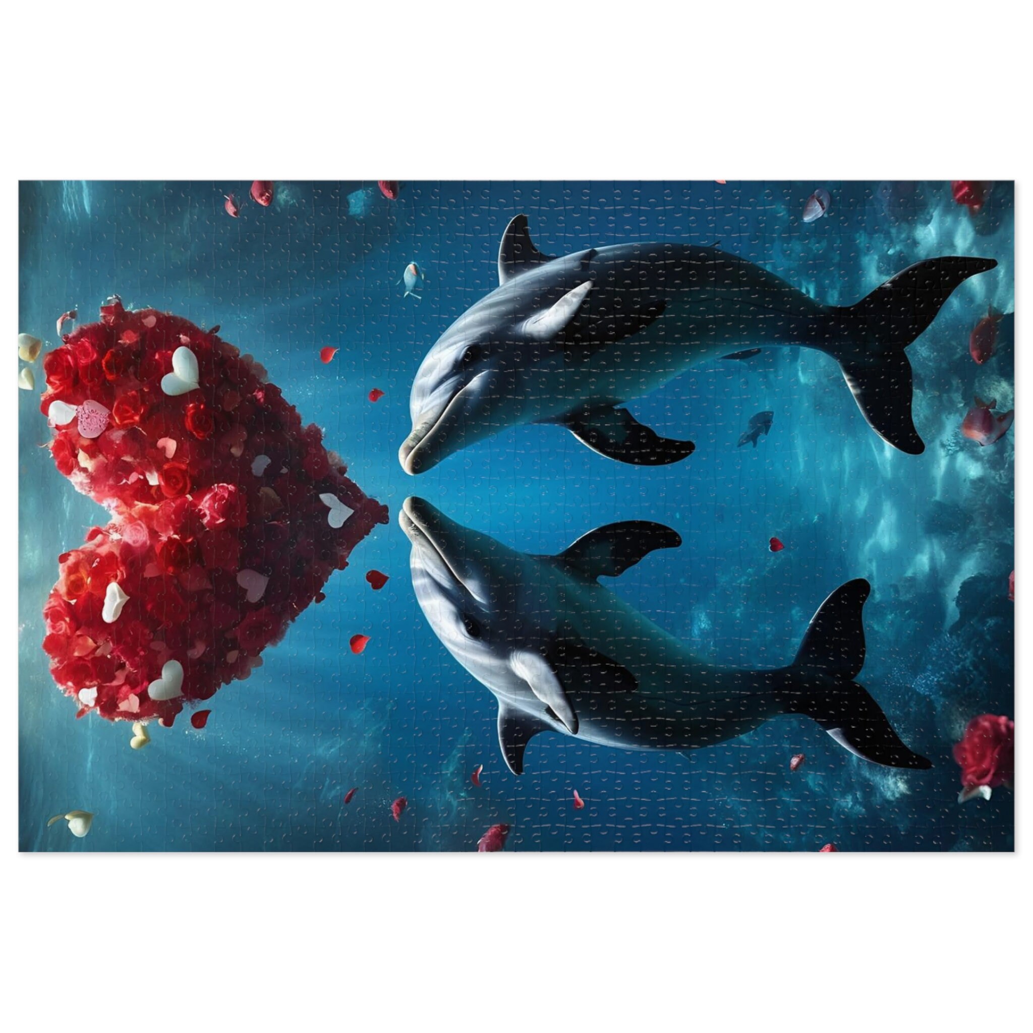 Love Dolphins Jigsaw Puzzle 30, 110, 252, 500,1000-piece - Etsy