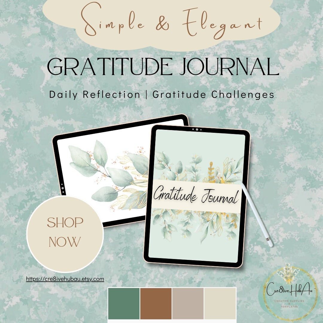 Printable Gratitude Journal for Her: Downloadable Journal With ...