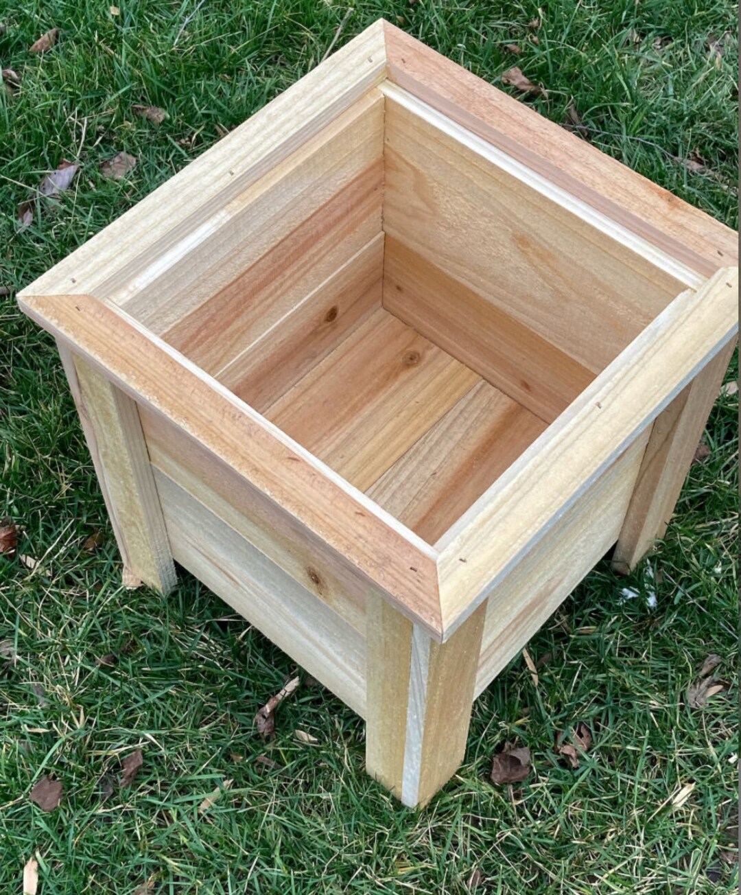 Cedar Planter Box for Outdoor & Indoor Medium Size Home Garden Plant ...