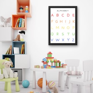 Alphabet Poster, Alphabet Wall Art, Montessori Poster, Educational ...