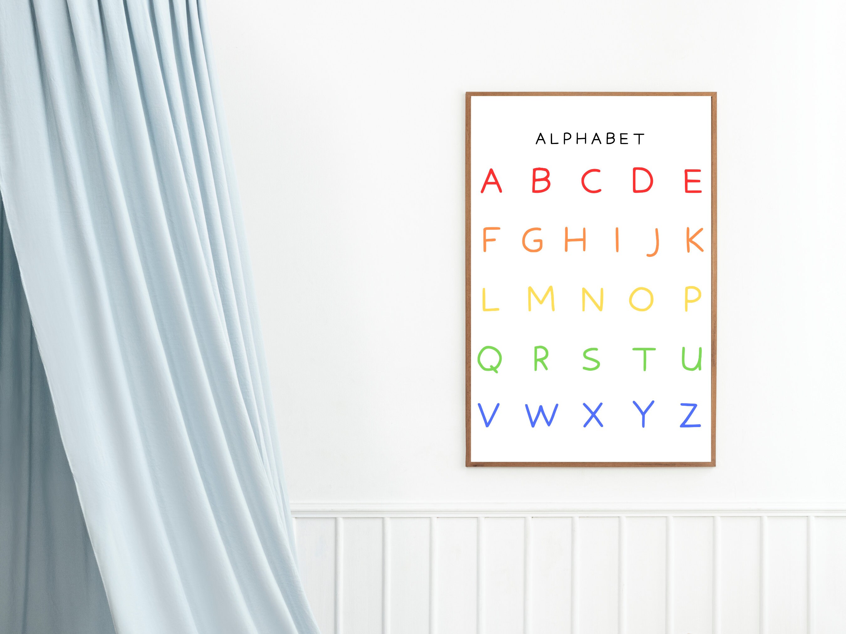 Alphabet Poster, Alphabet Wall Art, Montessori Poster, Educational ...
