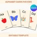 Alphabet Cards for Kids, Printable Alphabet Flash Cards, Educational ...