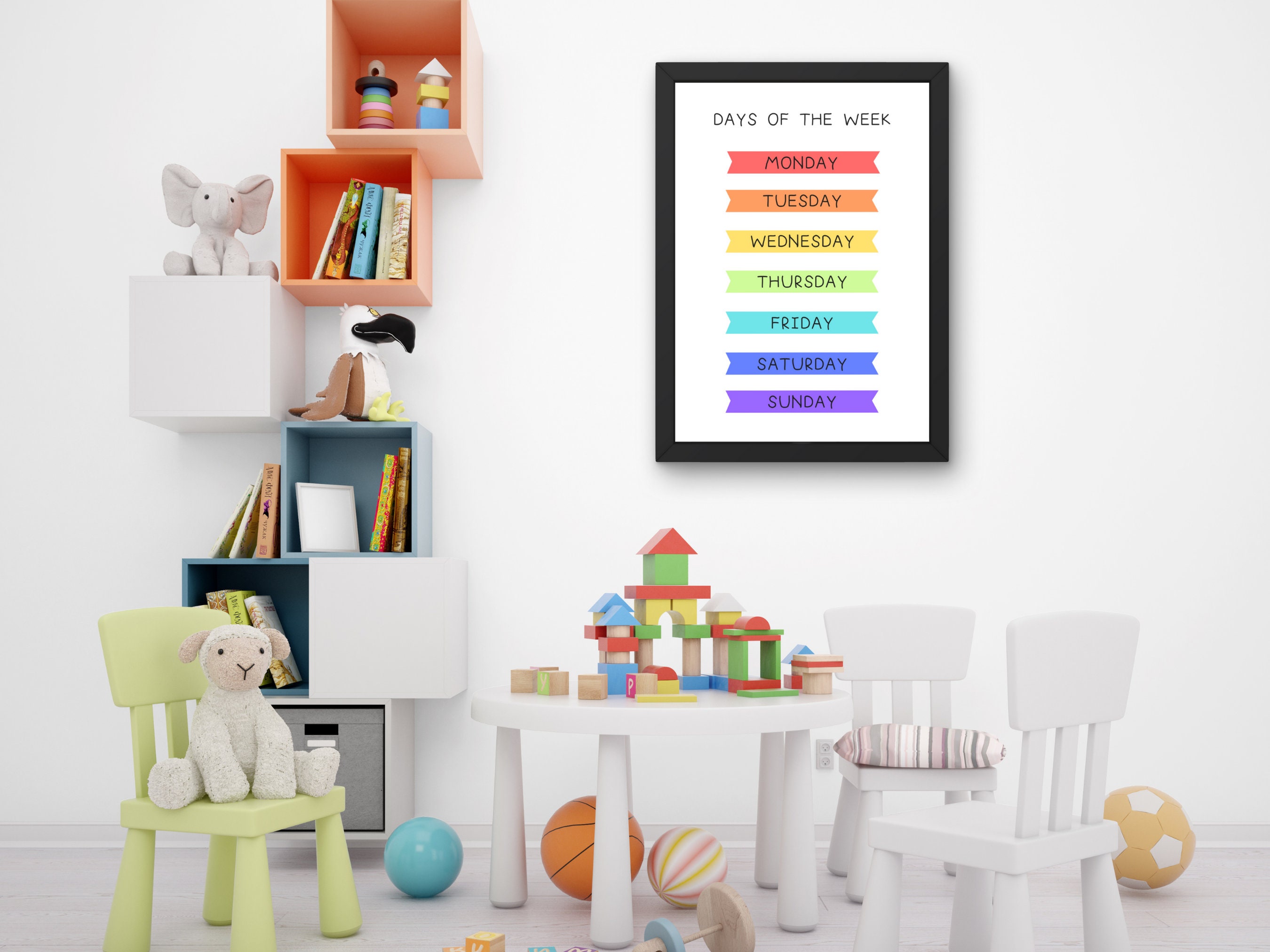 Montessori Poster, Days of the Week Poster, Montessori Wall Art ...