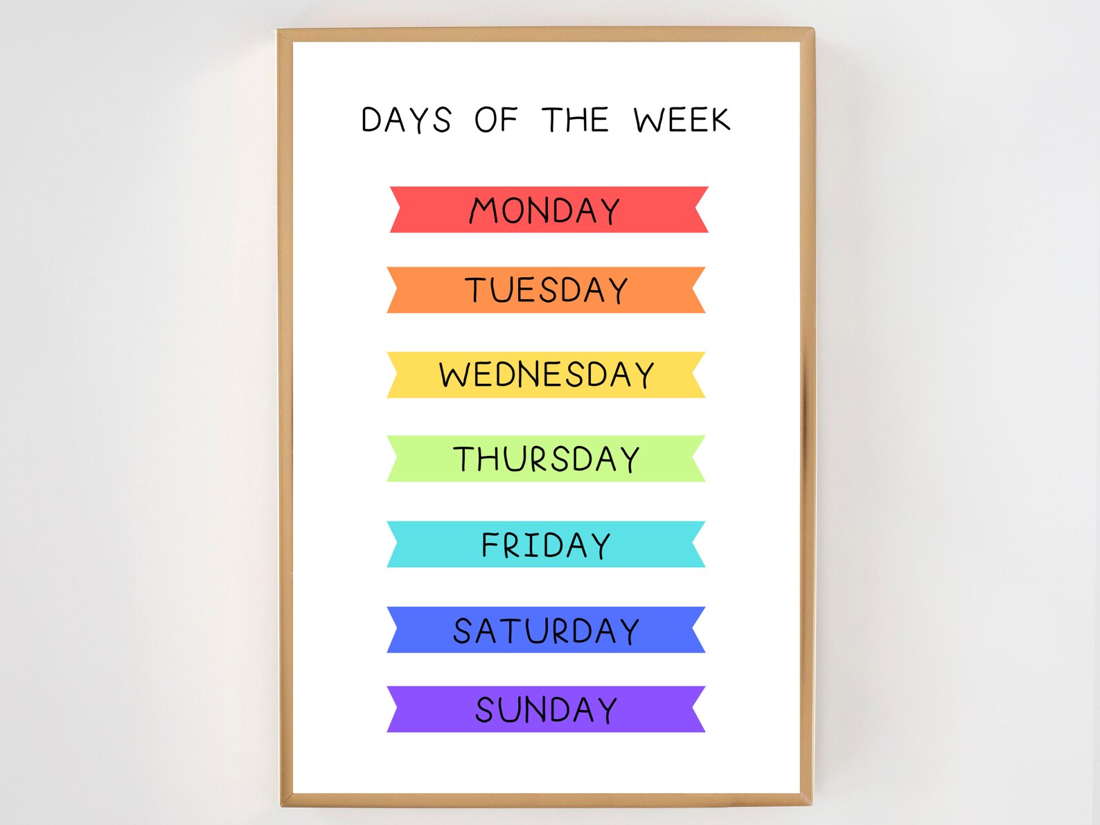 Montessori Poster, Days of the Week Poster, Montessori Wall Art ...