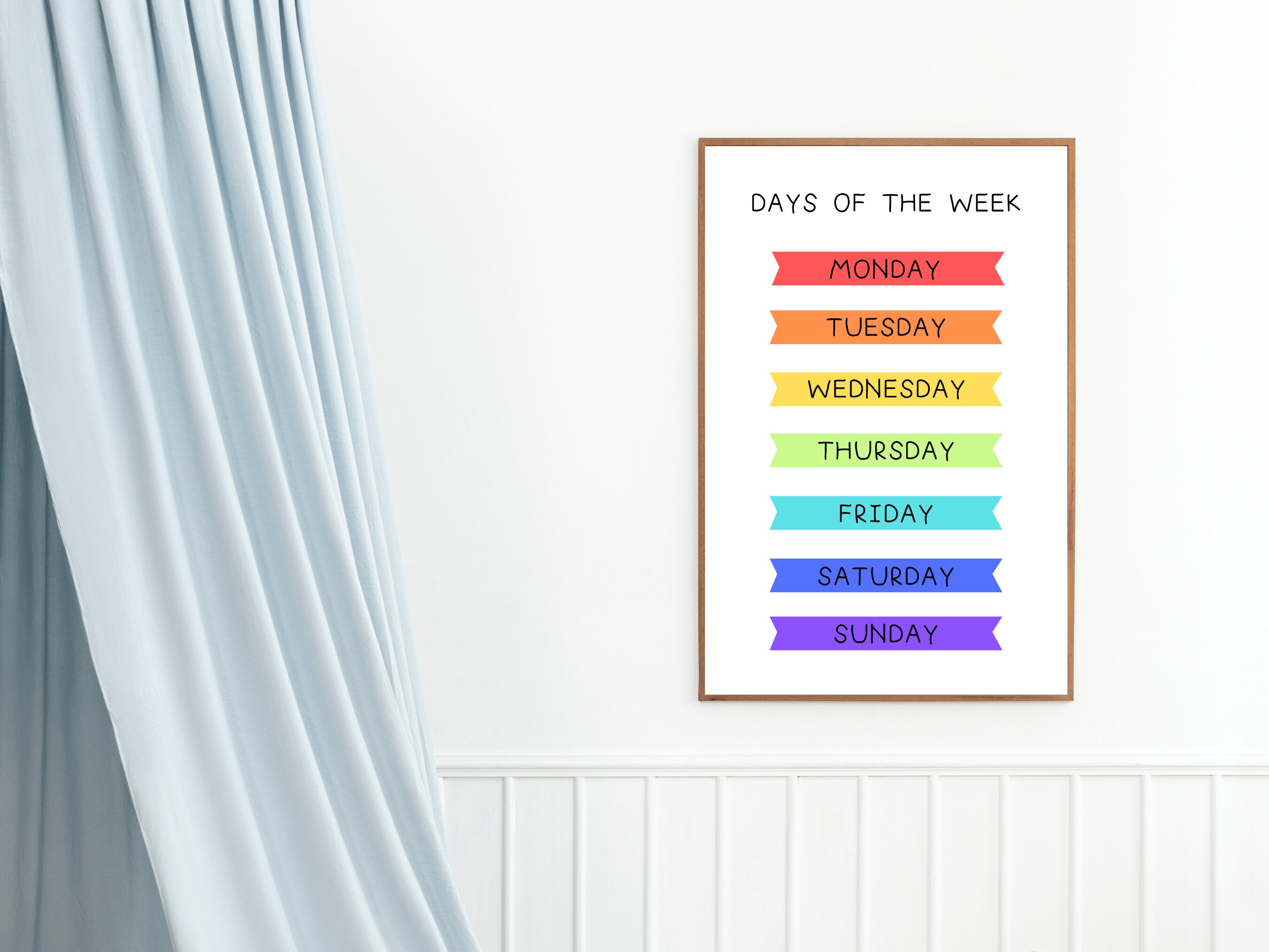 Montessori Poster, Days of the Week Poster, Montessori Wall Art ...