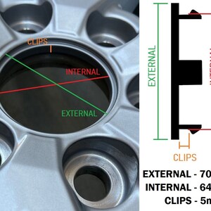4 Items 70mm / 64mm Wheel Center Hub Caps Covers for VW Rims 2.75 / 2. ...