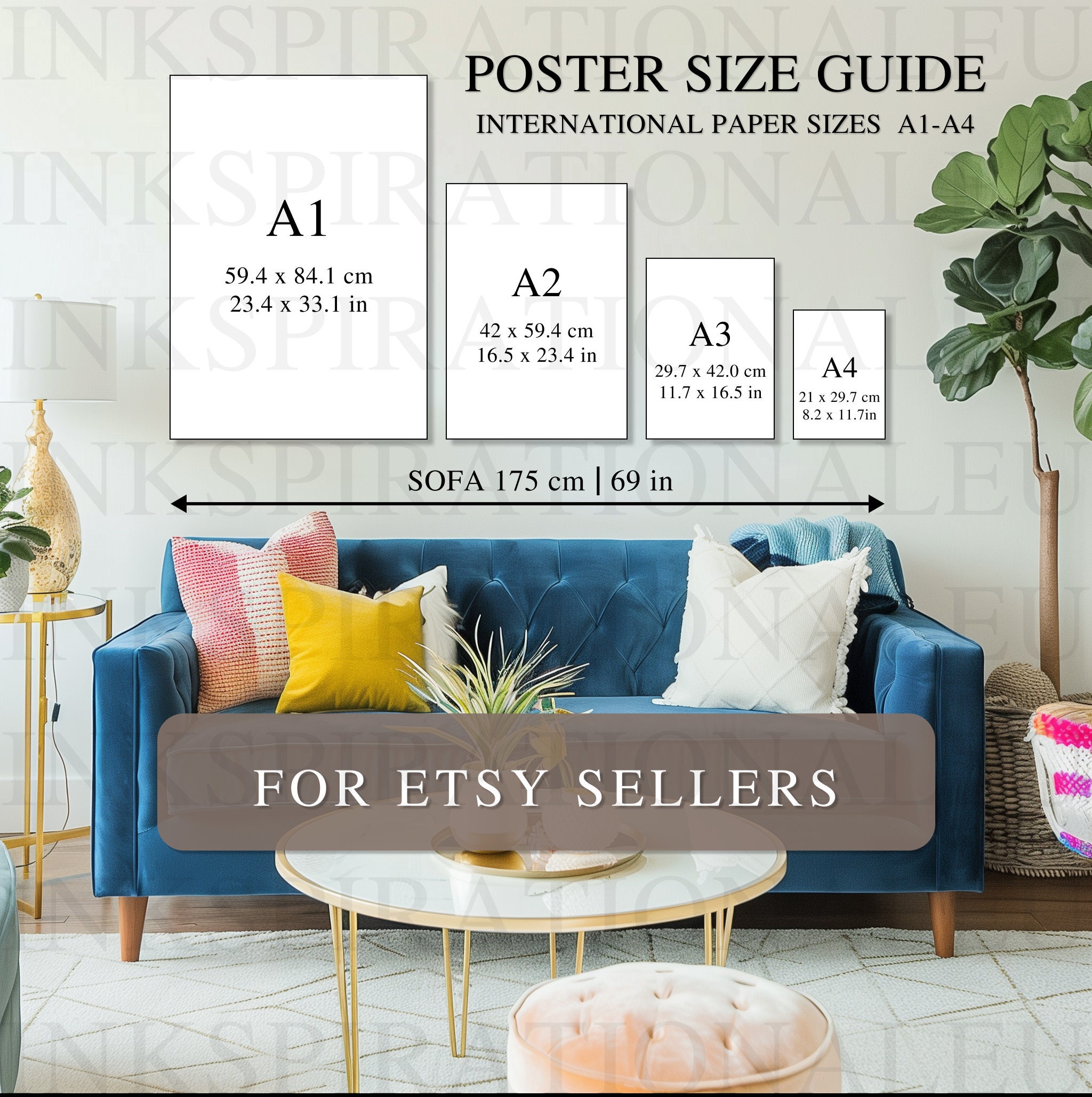 Wall Art Size Guide Frame Size Guide Print Size Guide Poster Size Chart ...