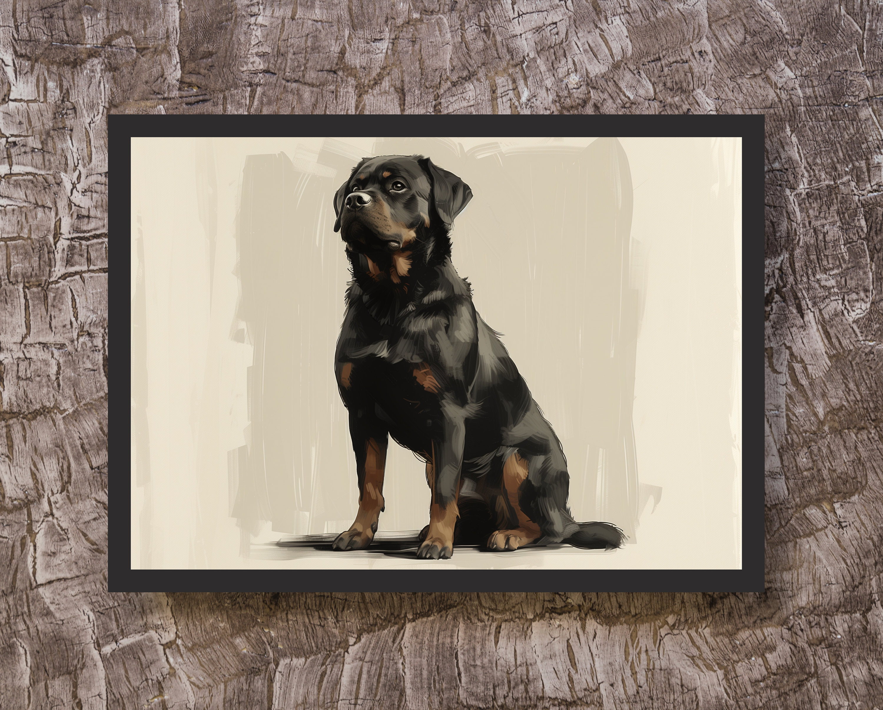 Rottweiler Printable Wall Art Home Decor Digital Download Dog Lover ...