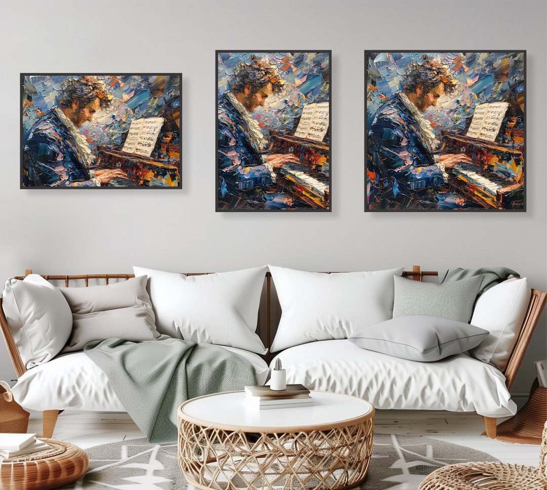 Ludwig Van Beethoven Wall Art Prints Home Decor Interior Design Poster ...