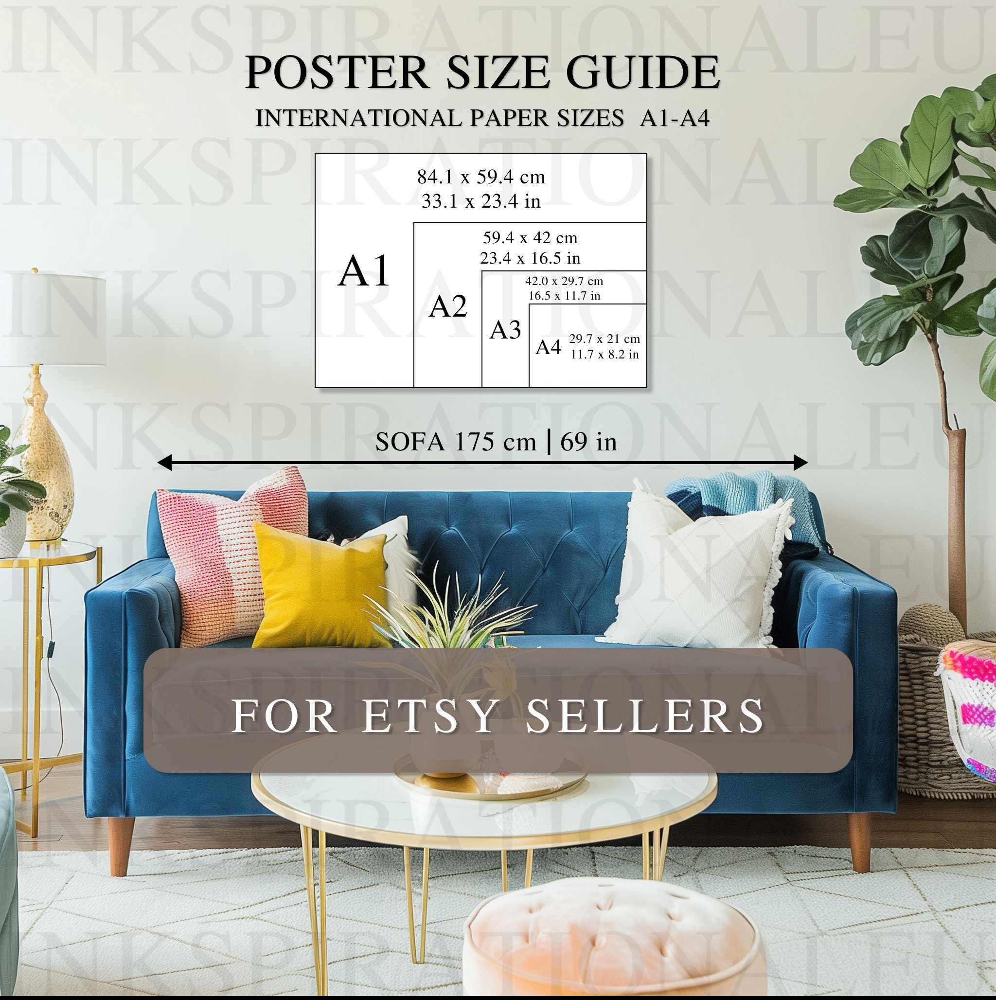 Wall Art Size Guide Frame Size Guide Print Size Guide Poster Size Chart ...