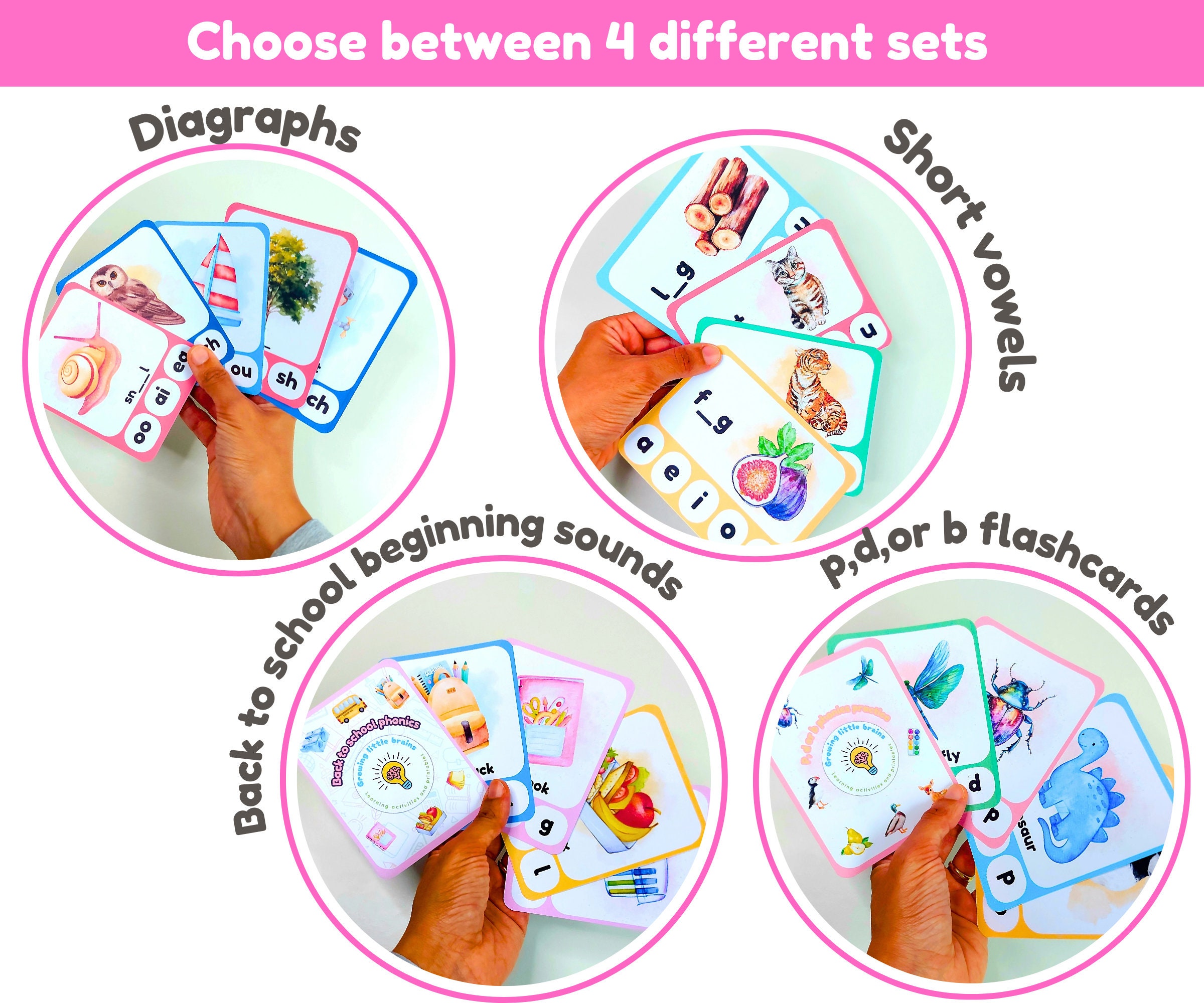 Phonics Flashcards | Choose Between 4 Different Sets of Phonics ...
