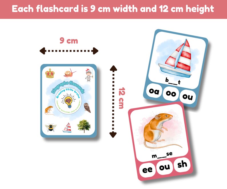 Digraphs Practice Phonics Flashcards | a Set of 18 Cards Plus Cover ...