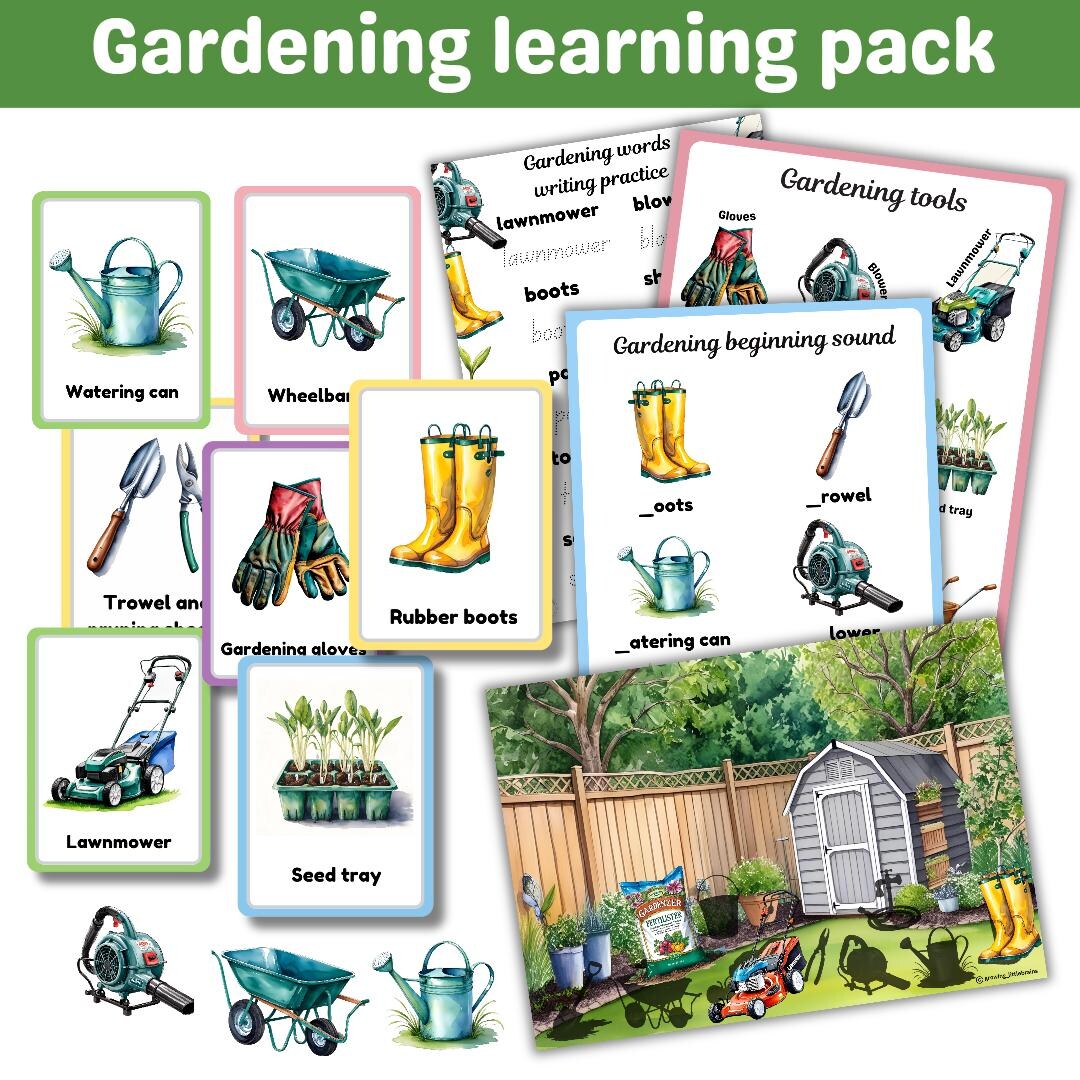 Gardening Learning Pack | 18 Flashcards | Spring | Gardening | Activity ...
