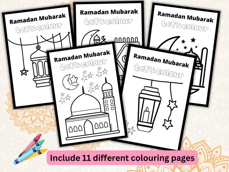 Ramadan Children Colouring Pages Ramadan Themed Colouring Book Islamic ...