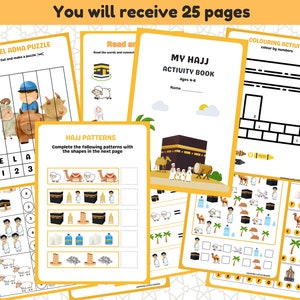 Hajj Activity Book 4-6 Years | Hajj Busy Book | Islamic Activties ...