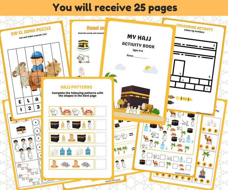 Hajj Activity Book 4-6 Years | Hajj Busy Book | Islamic Activties ...