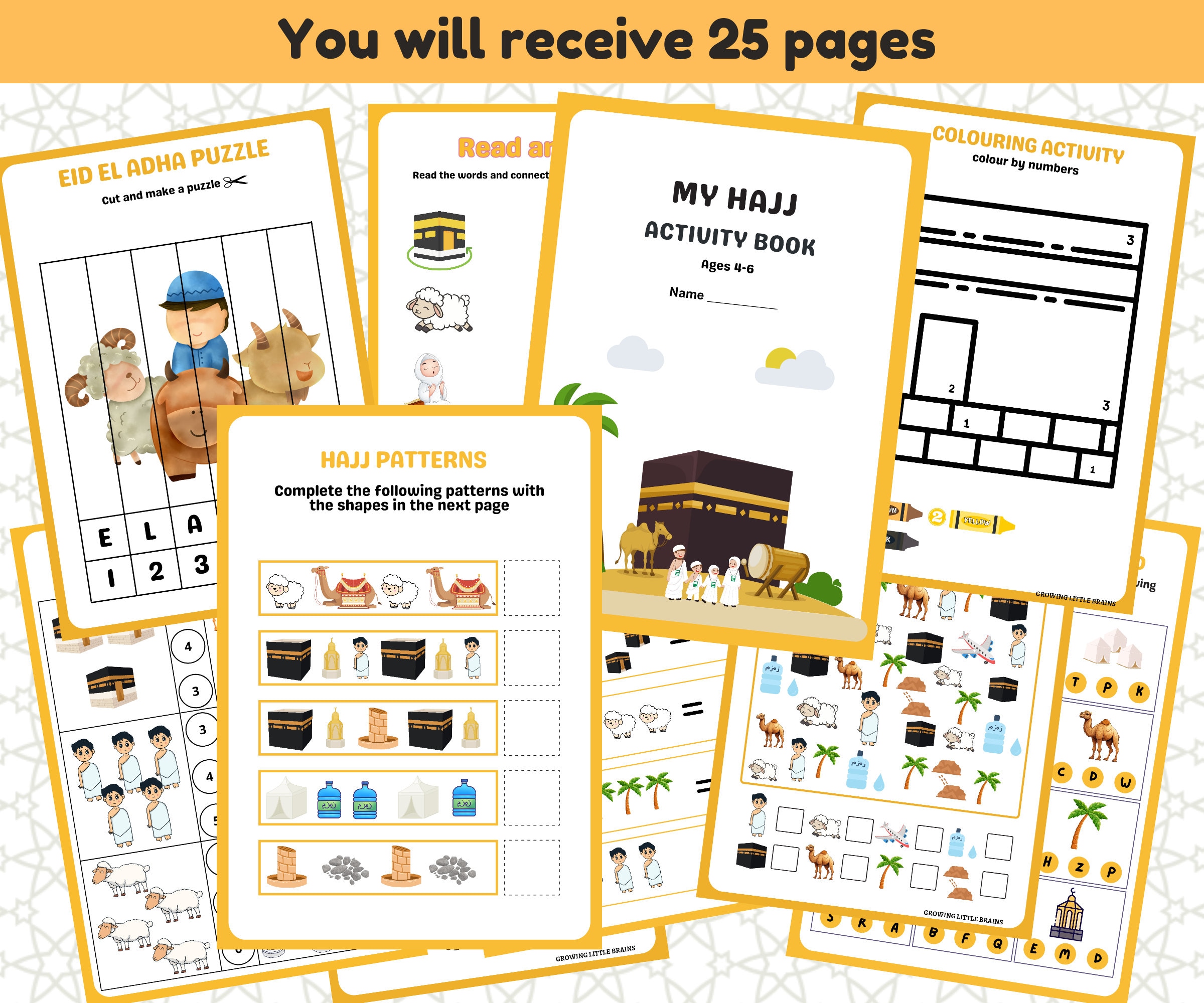 Hajj Activity Book 4-6 Years | Hajj Busy Book | Islamic Activties ...