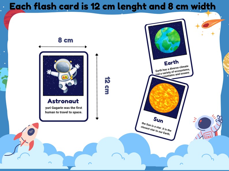 Space Flash Cards | Solar System Flash Cards | Montessori Flash Cards ...