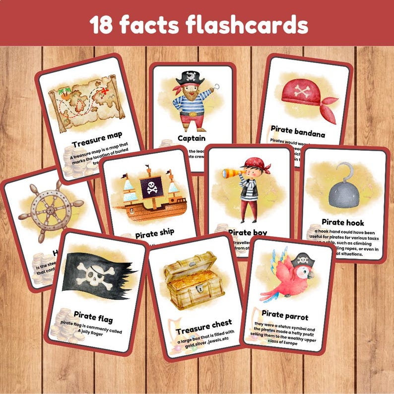 All About Pirates Learning Pack | 18 Facts Flashcards | Pirates ...