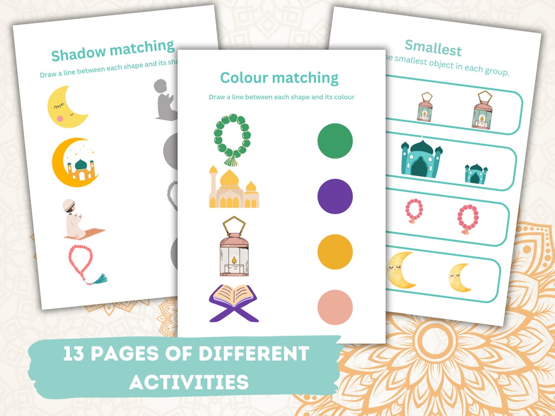 Ramadan Busy Book for Ages 2-4 Years Ramadan Learning Activities ...