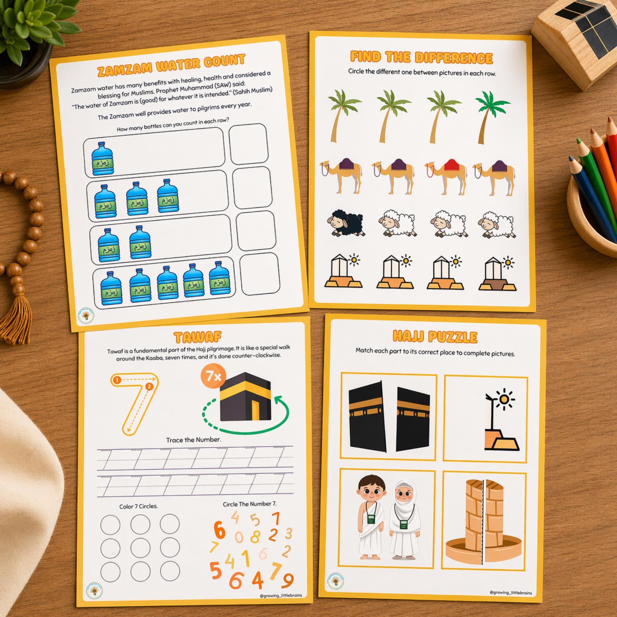 Hajj Activity Book for Kids Ages 2–4 | Islamic Busy Book Printable ...