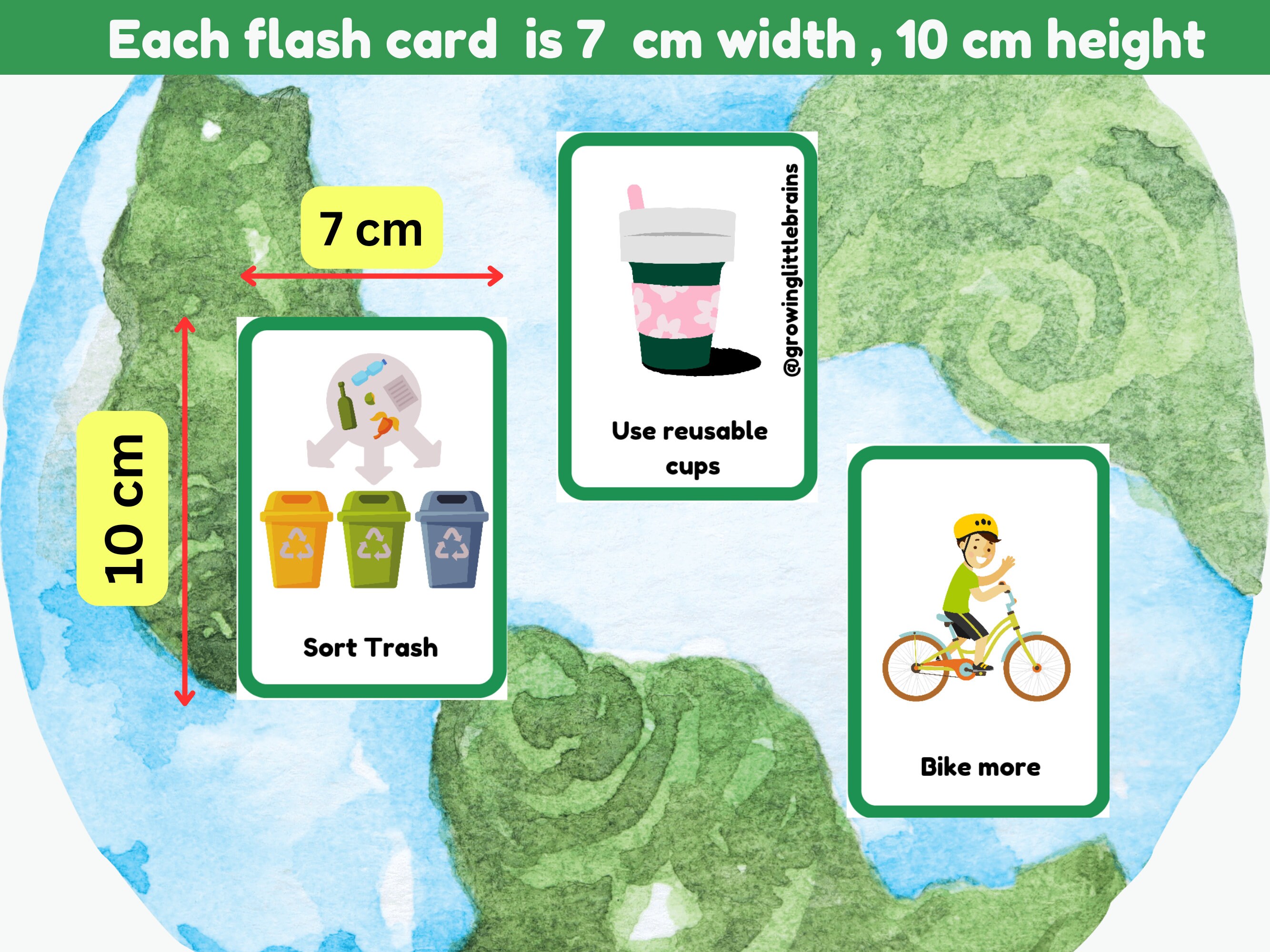 Earth Day Flash Cards | ECO Friendly Habits | Ecology | 22 April ...