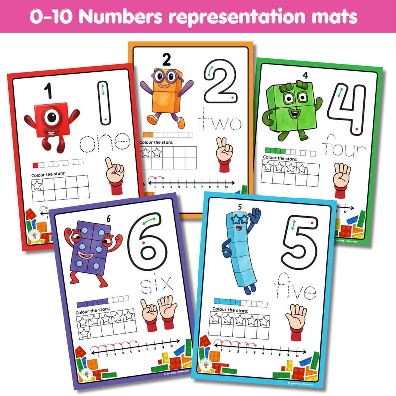 Number Blocks Activity Sheets| Mats| Colouring Sheets | Activity Sheets ...