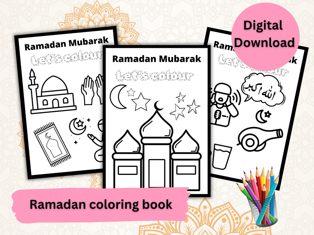 Ramadan Children Colouring Pages Ramadan Themed Colouring Book Islamic ...