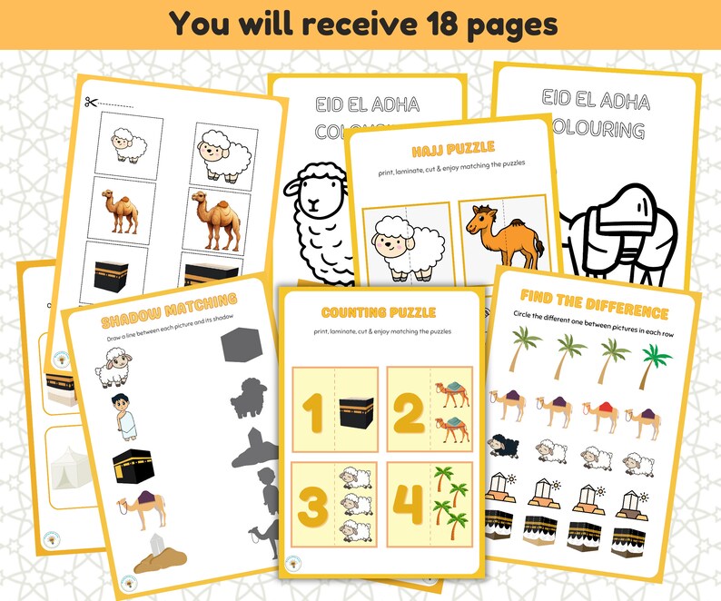 Hajj Activity Book 2-4 Years Hajj Busy Book Islamic Activities Eid El ...