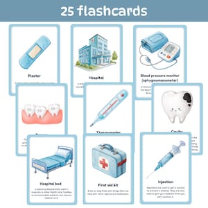 Medical Facts Flashcards for Kids | a Set of 25 Flashcards | Dentist ...