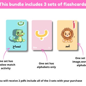 Arabic Alphabet Flashcards | 90 Cards | 3 Types of Cards Included in ...