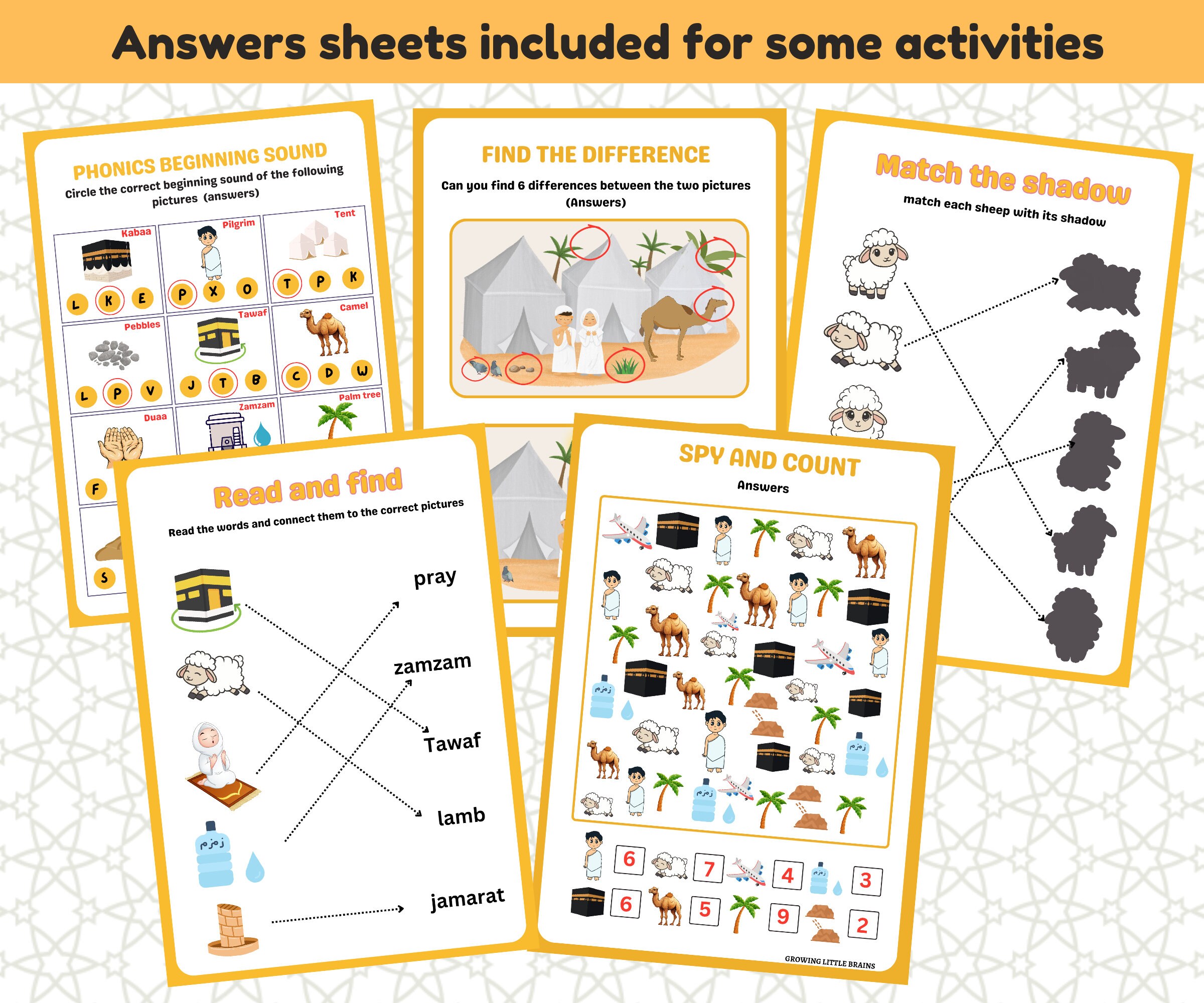 Hajj Activity Book 4-6 Years | Hajj Busy Book | Islamic Activties ...