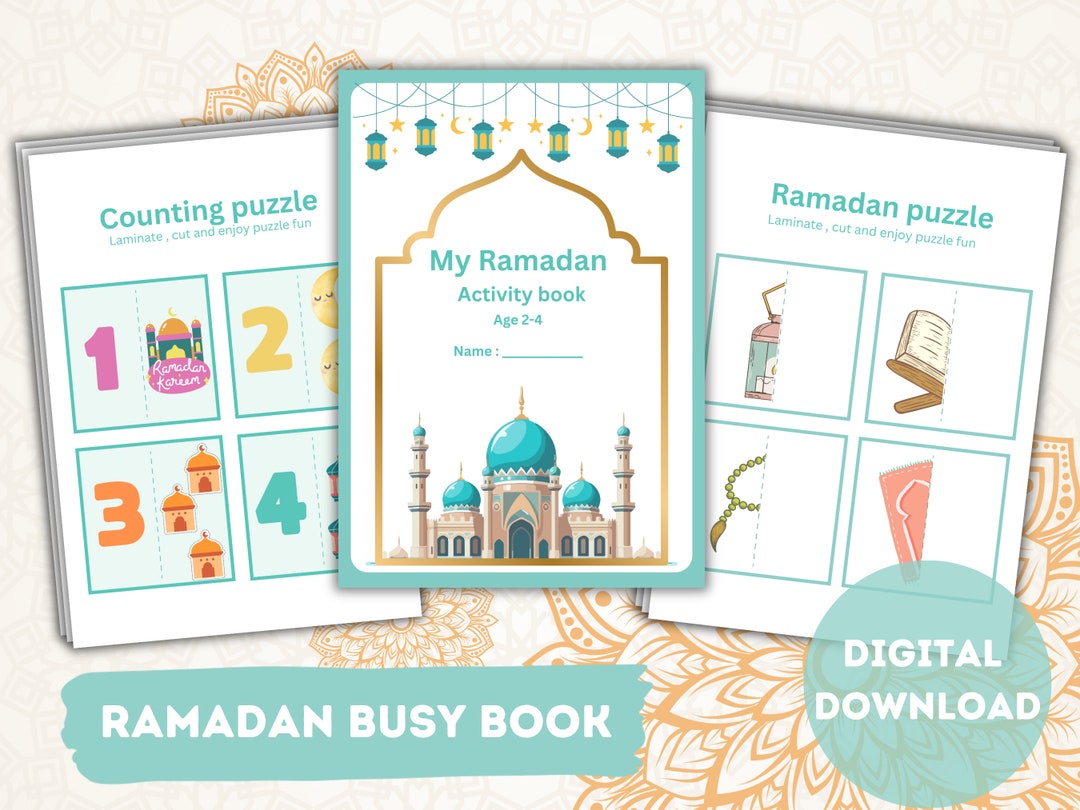 Ramadan Busy Book for Ages 2-4 Years | Ramadan Learning Activities | Eid | 30 Pages | A4 and US ...