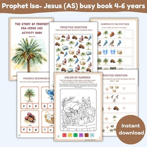The Story of Prophet Isa-jesus Busy Book | 17 Pages for Ages 4-6 Years ...