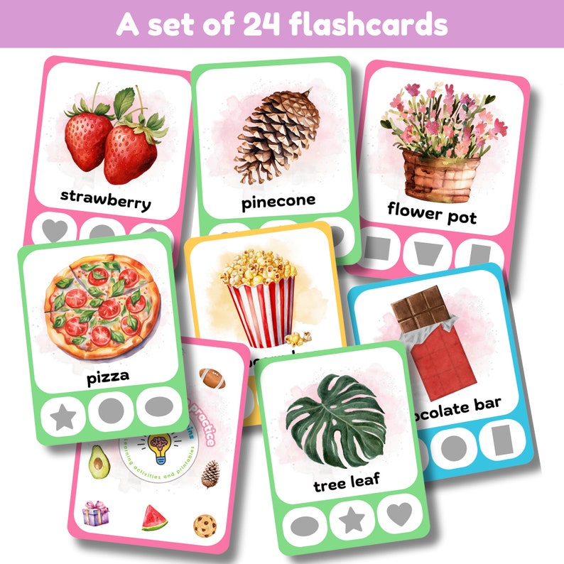 Shapes Recognition Clip Flashcards | 2D Shapes | Homeschooling | a Set ...