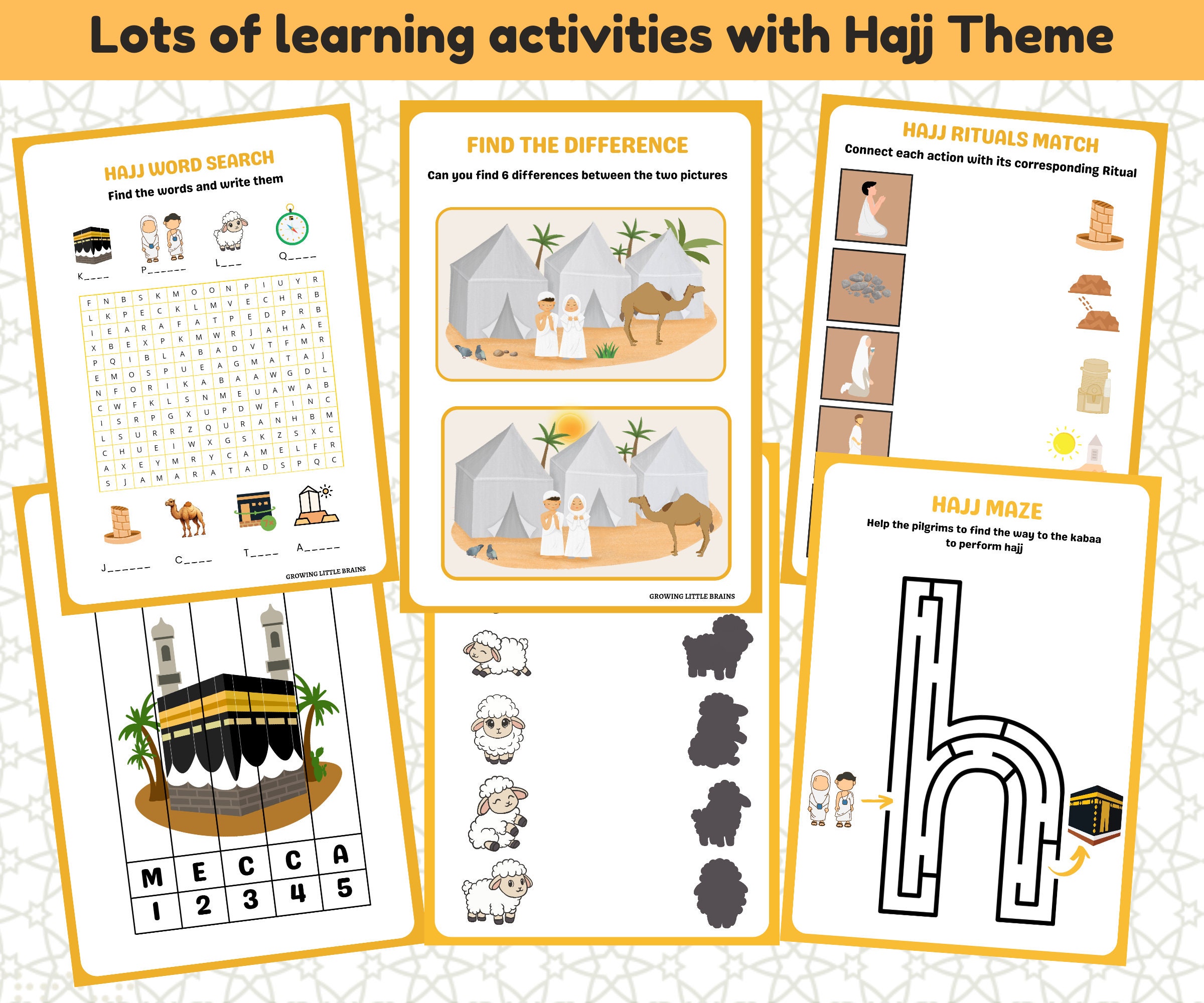 Hajj Activity Book 4-6 Years | Hajj Busy Book | Islamic Activties ...