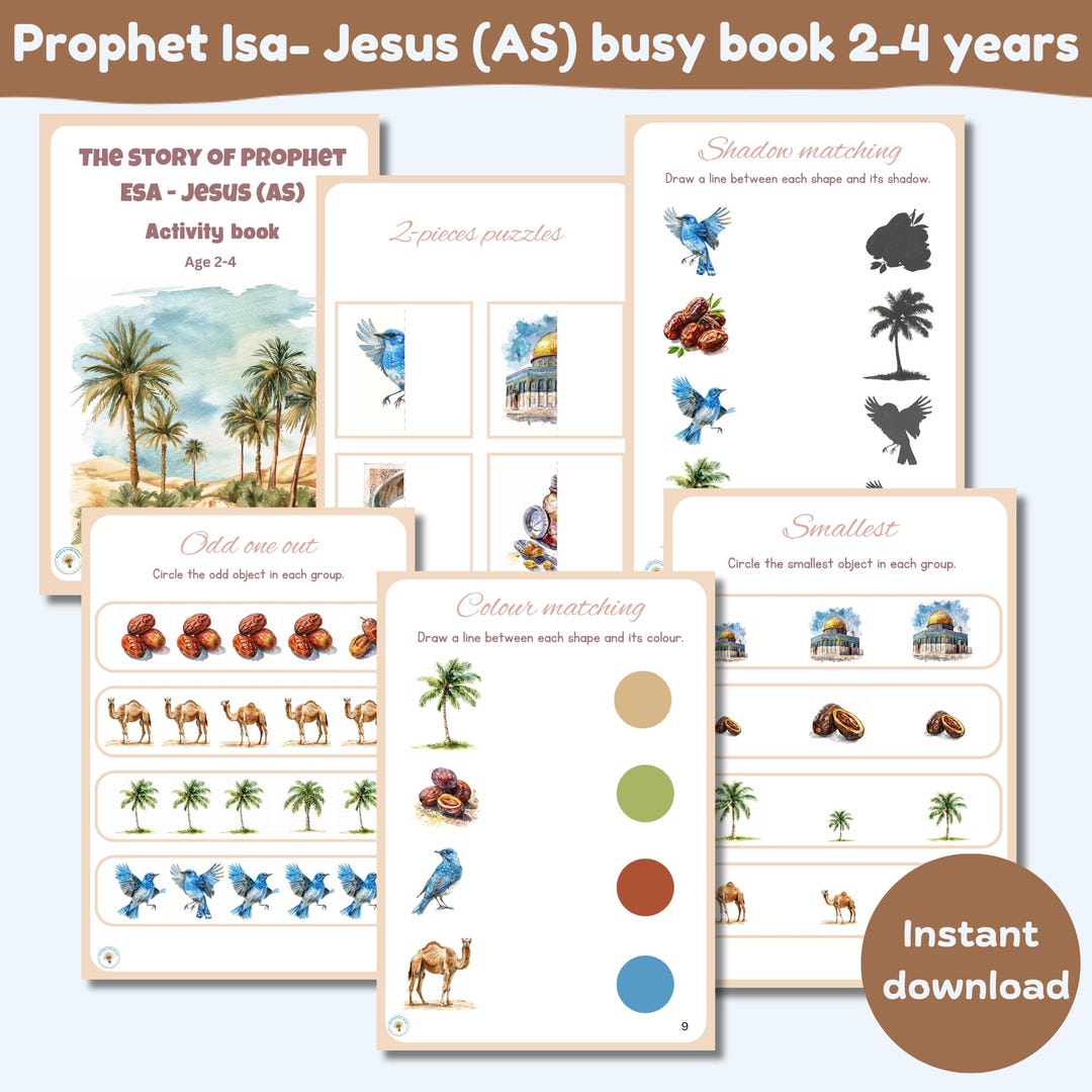 The Story of Prophet Isa-jesus in Islam Activity Book | Learning ...