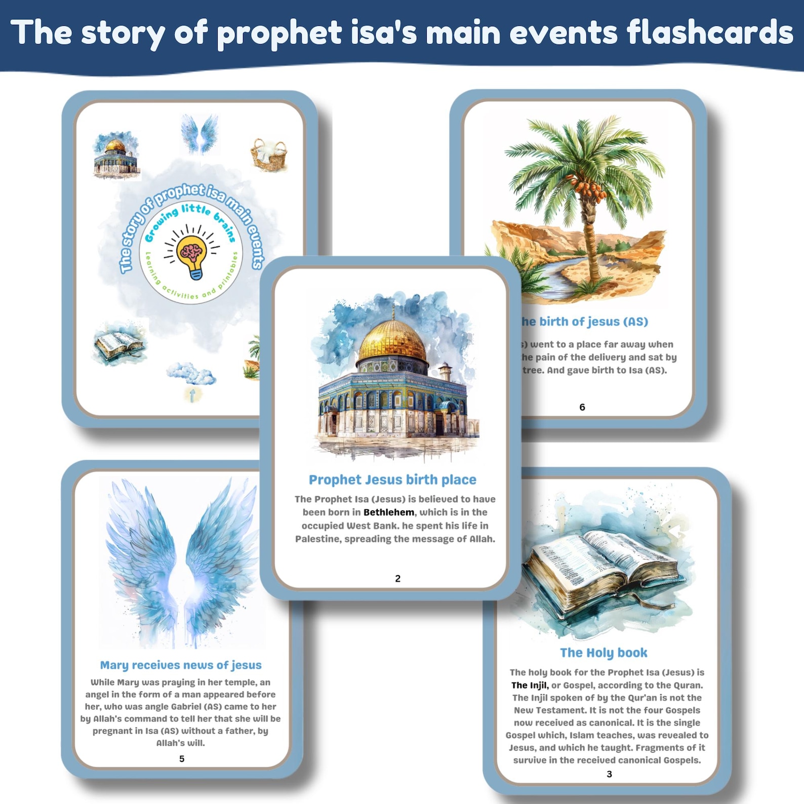 The Story of Prophet Isa-jesus Bundle | Story Sheets| Islamic Resources ...