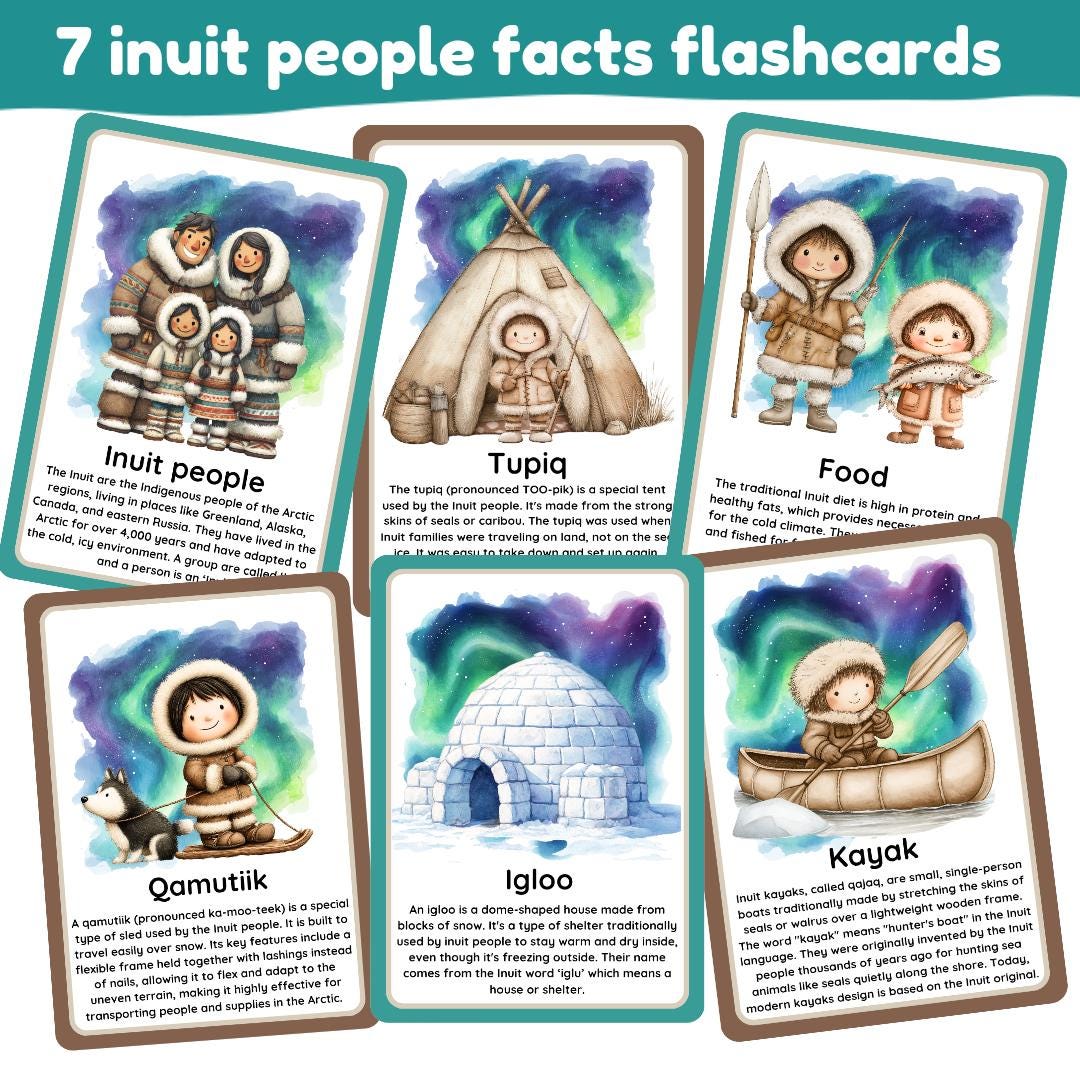 Inuit People Life Learning Pack: Many Facts, Igloo Facts, Activity ...