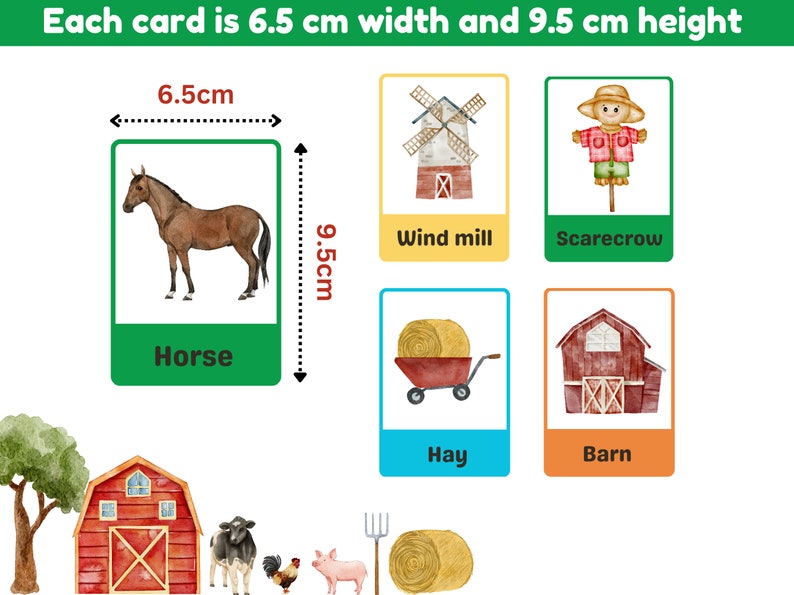 Farm Animals Flash Cards Into the Farm Flash Cards Montessori Flash ...