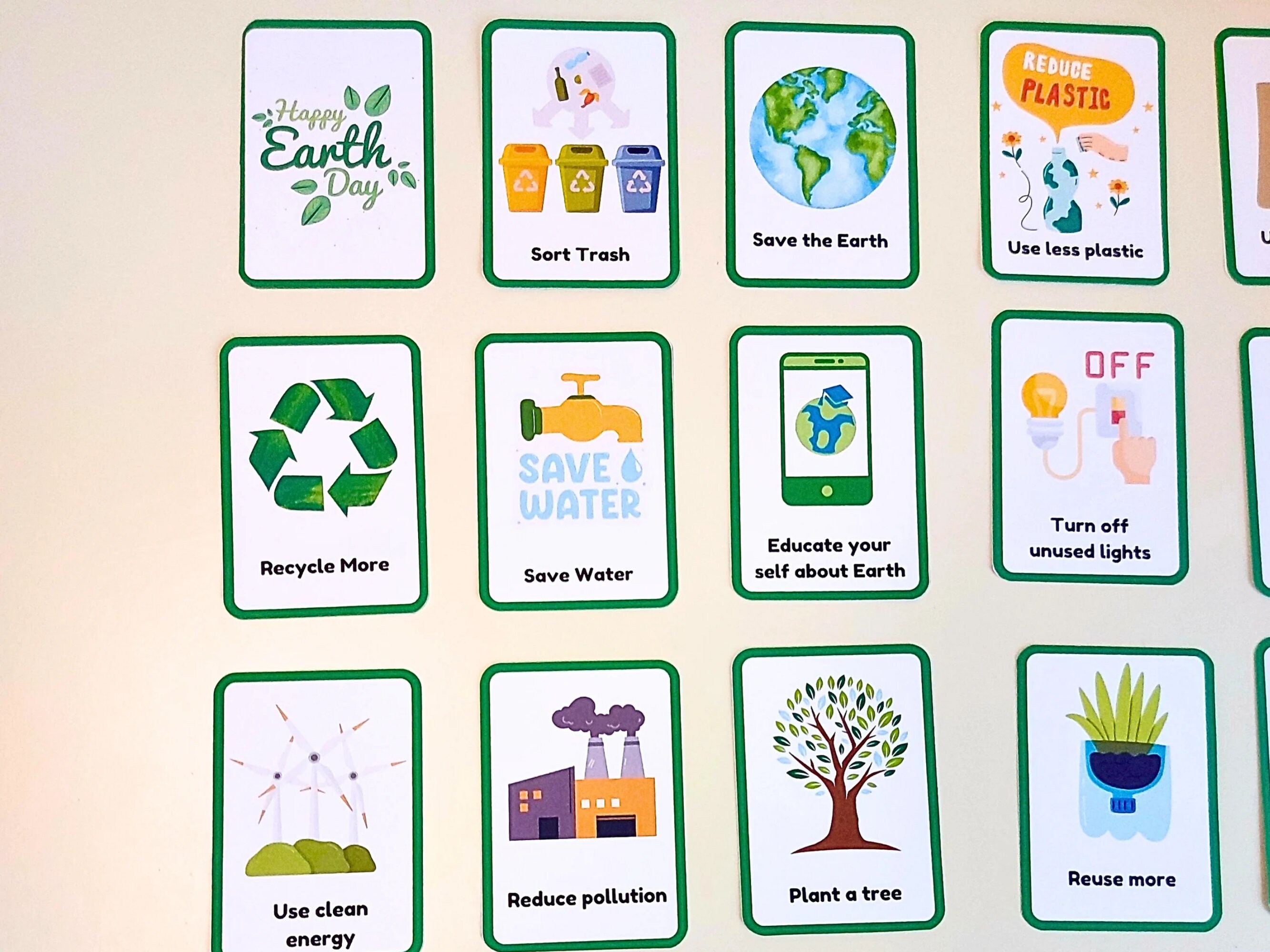 Earth Day Flash Cards | Montessori Flashcards | Physical Copy - Etsy