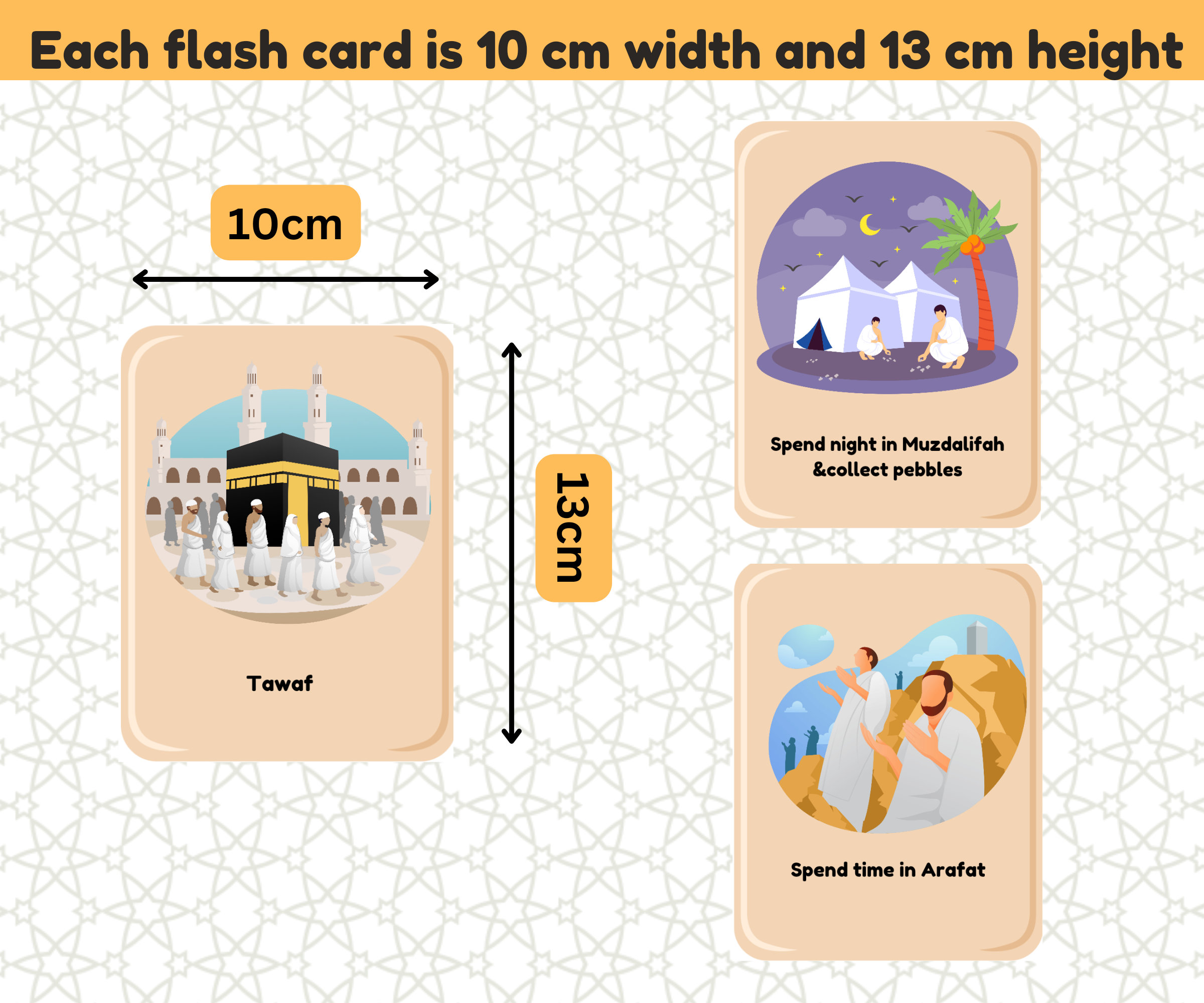 Hajj Rituals Flash Cards Hajj for Kids Islamic Learning Resources Hajj ...
