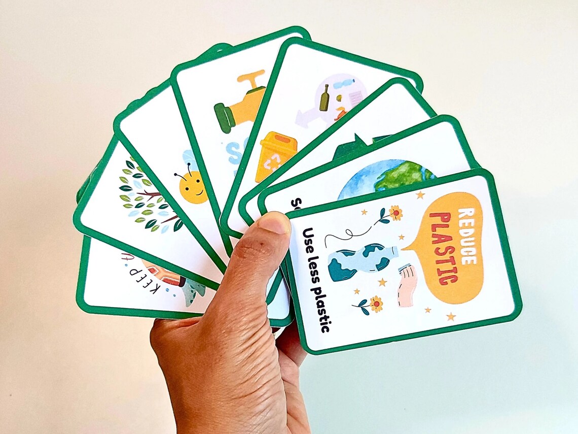 Earth Day Flash Cards | Montessori Flashcards | Physical Copy - Etsy