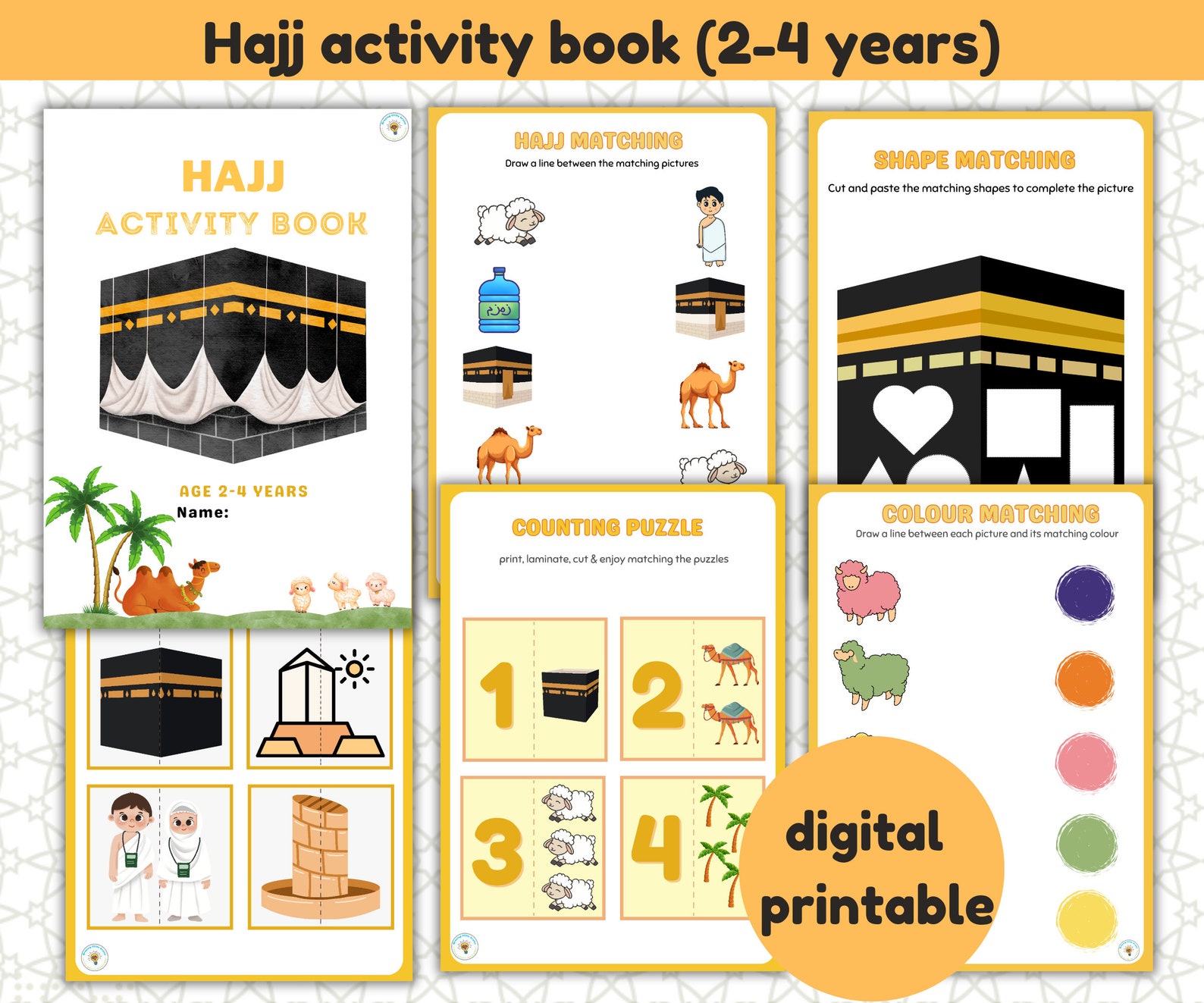 Hajj Activity Book 2-4 Years | Hajj Busy Book | Islamic Activities ...
