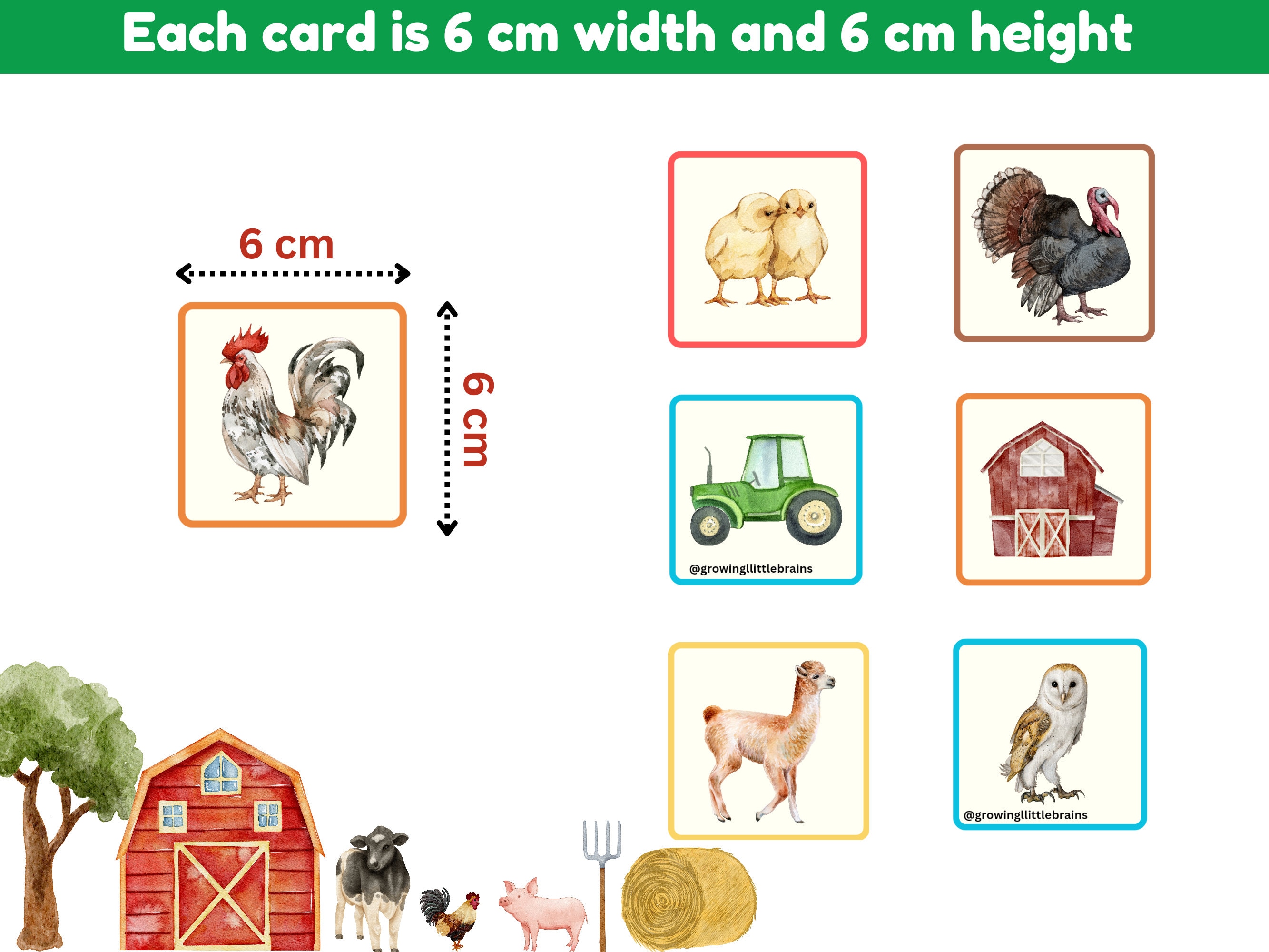Farm Animals Shadow Matching Game | Into the Farm Matching Cards ...