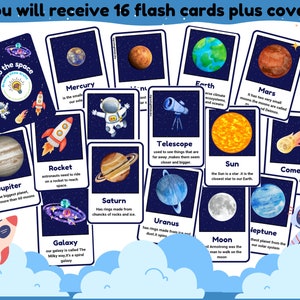 Space Flash Cards | Solar System Flash Cards | Montessori Flash Cards ...