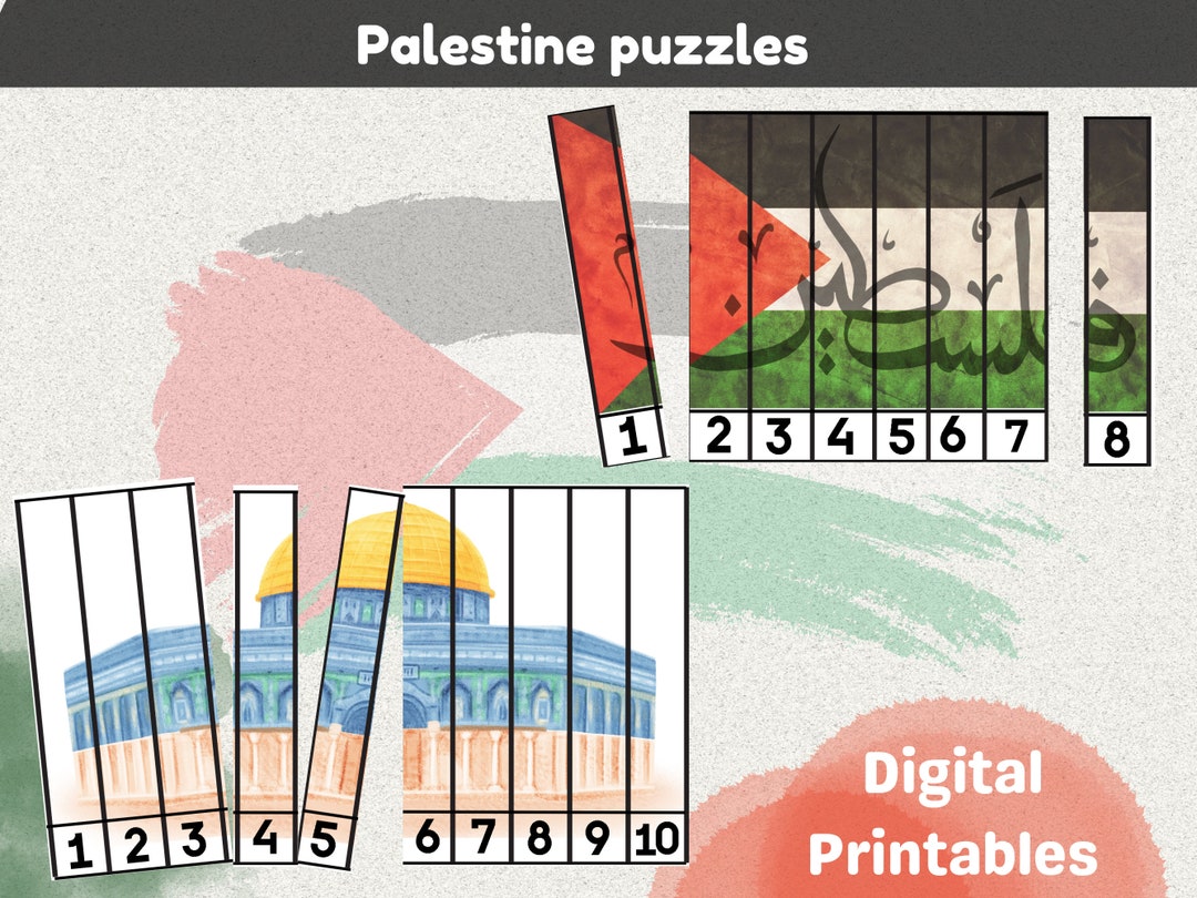 Palestine Puzzle | Palestinian Symbols Puzzles | Kids Learning Activity ...