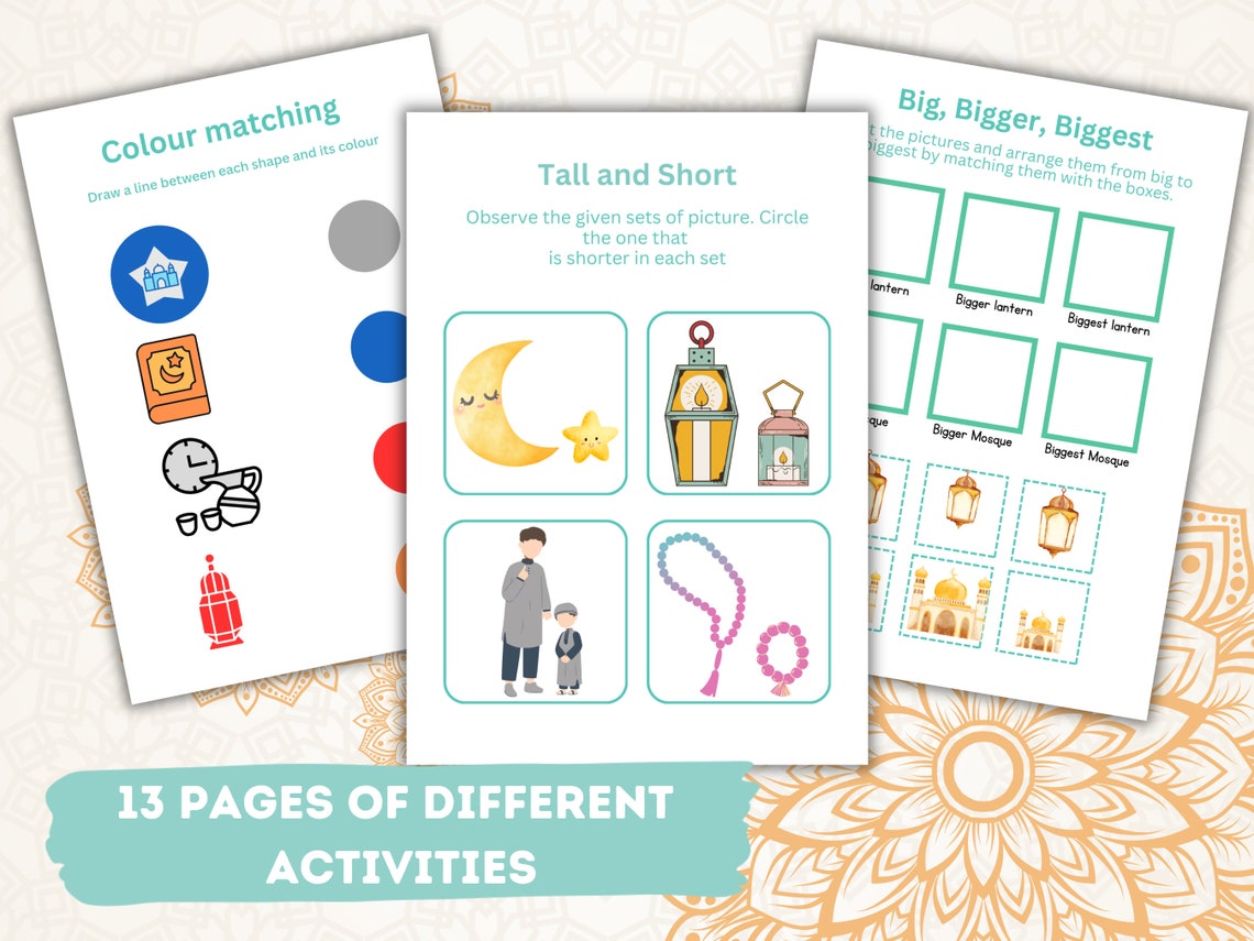 Ramadan Busy Book for Ages 2-4 Years Ramadan Learning Activities ...