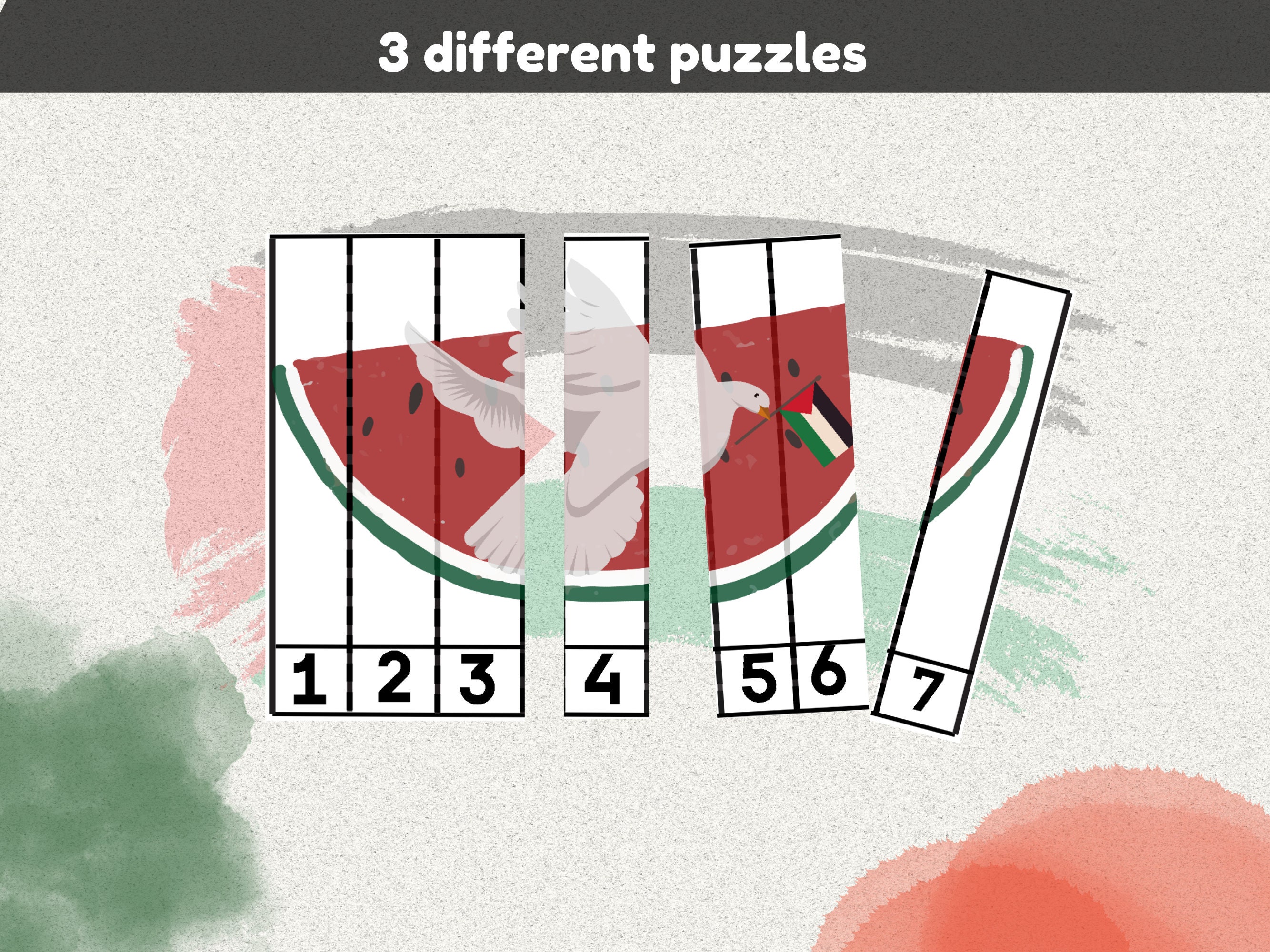 Palestine Puzzle | Palestinian Symbols Puzzles | Kids Learning Activity ...